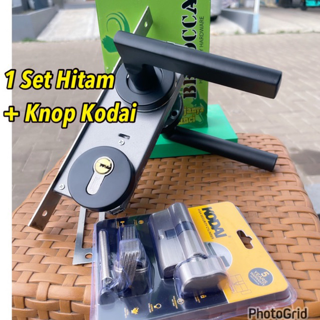 Jual Kunci Pintu Rosette Pisah + Silinder Putar Knob Kodai/ Kunci Pintu ...