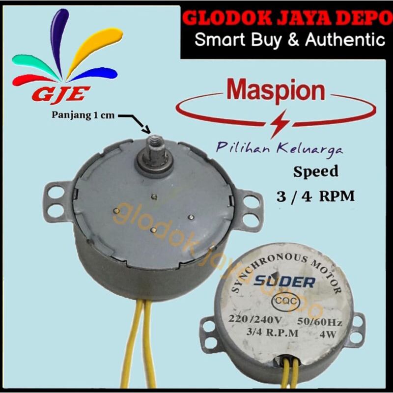 Jual SYNCHRONOUS MOTOR KIPAS ANGIN ROTARY SWING DINAMO KIPAS MASPION 3/ ...