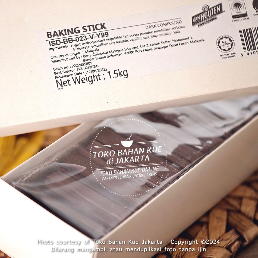 Jual Van Houten Sticks 100gr Chocolate Dark Compound Cokelat Baking ...