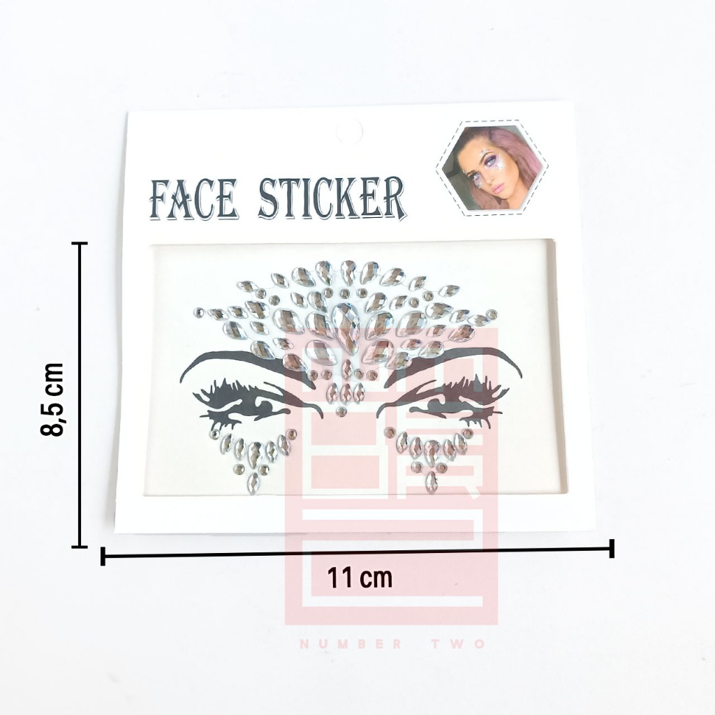 Jual Sticker wajah aesthetic jewel estetik akrilik acrylic kaca timbul ...