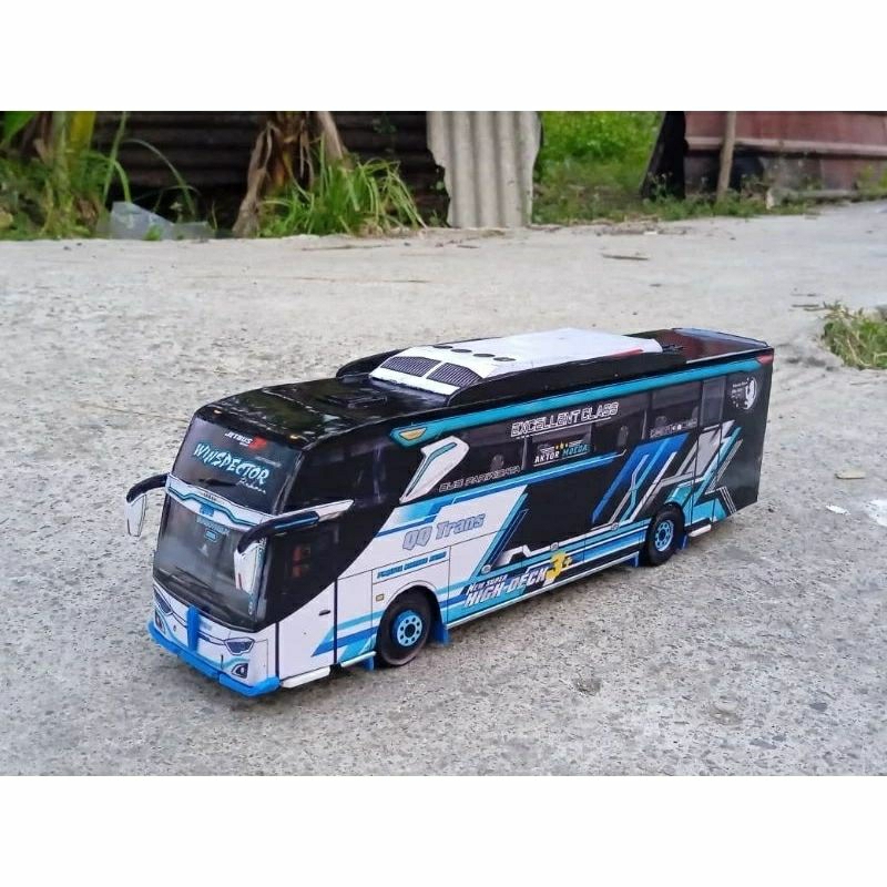 Jual Miniatur bus QQ TRANS Winspector 1/50 | Shopee Indonesia