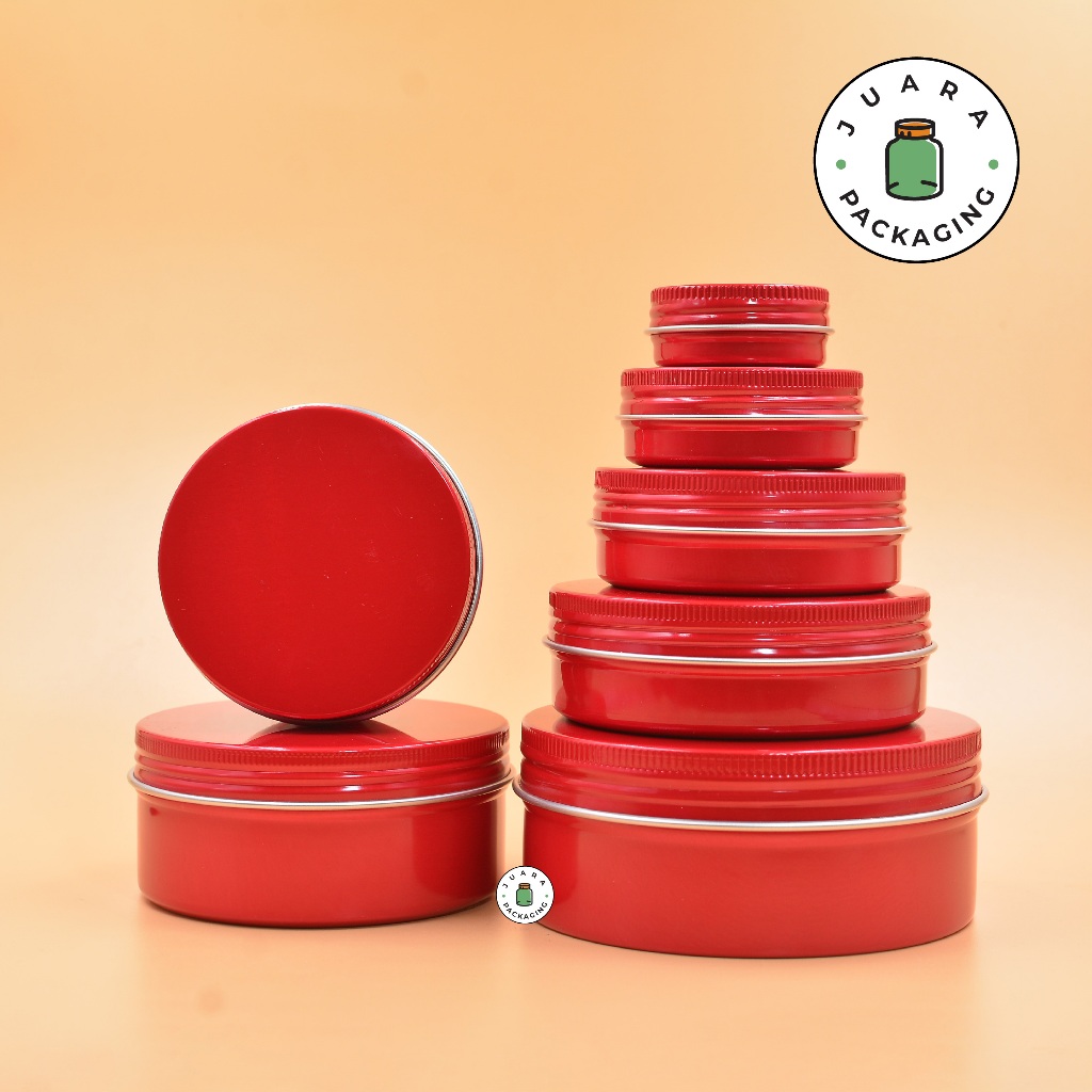 Jual Jar Aluminium Merah Natal 10ml 15ml 30ml 50ml 60ml 80ml 100ml ...