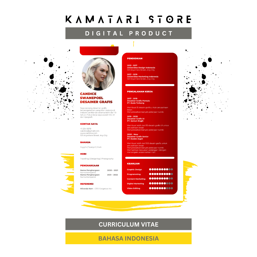 Jual DESAIN PROFESIONAL CV DAN SURAT LAMARAN KERJA (DESAIN 077 ...