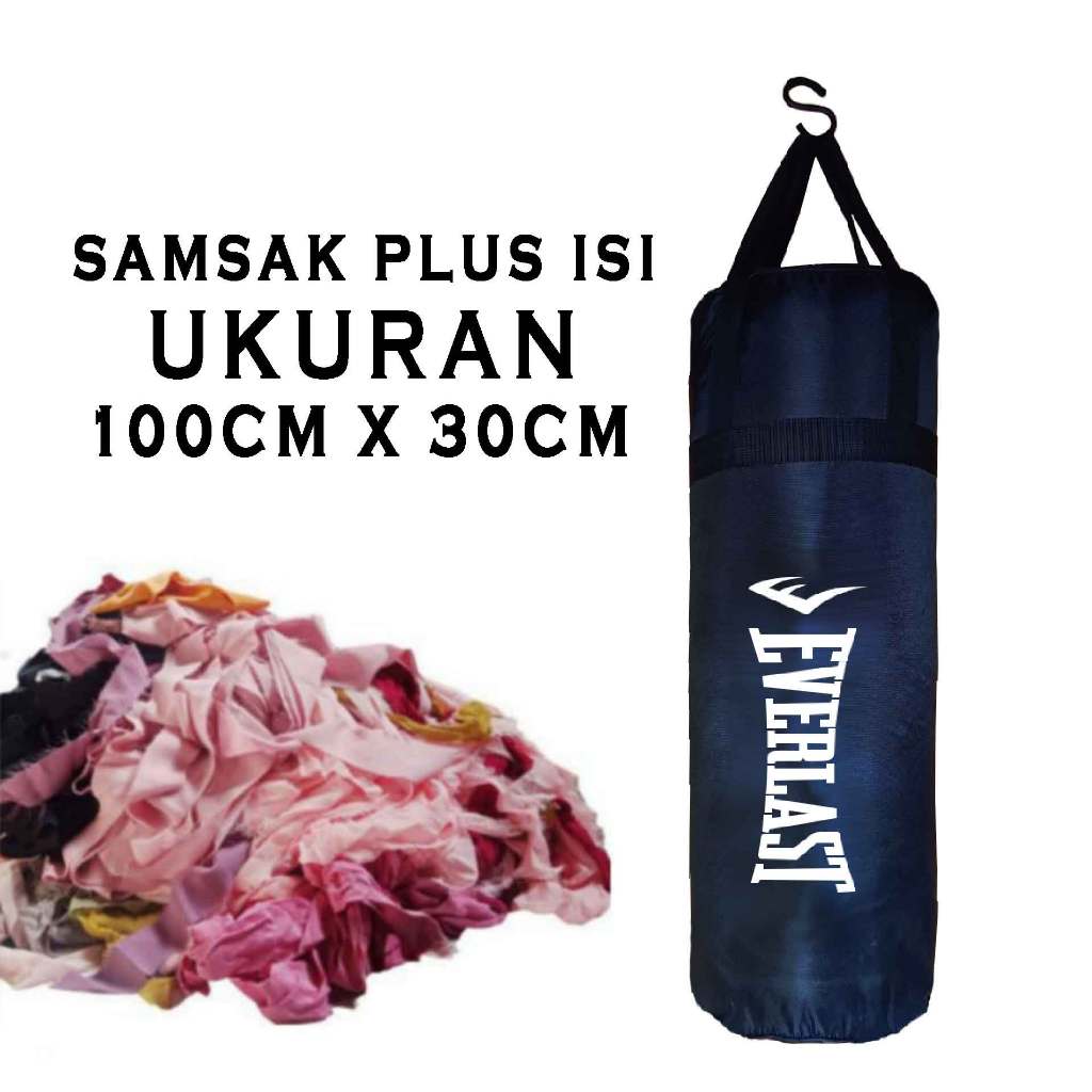Jual Samsak Tinju Plus Isi Ukuran 1meter - Samsak Gantung Plus Isi Kain ...