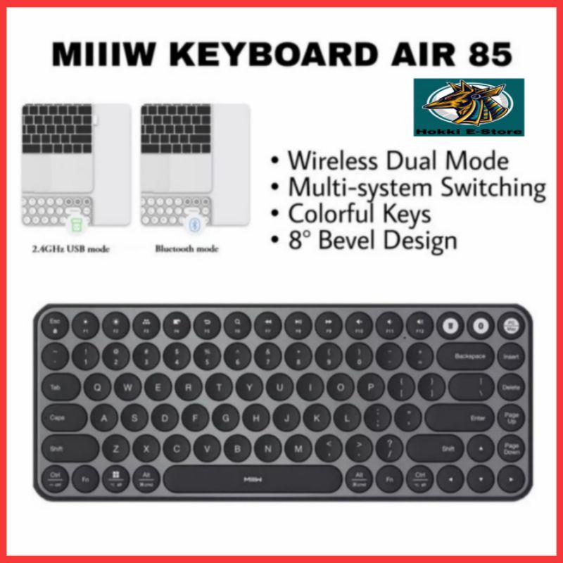 Jual MIIW Keyboard Air 85 Keys Dual Mode Wireless Keyboard | Shopee ...