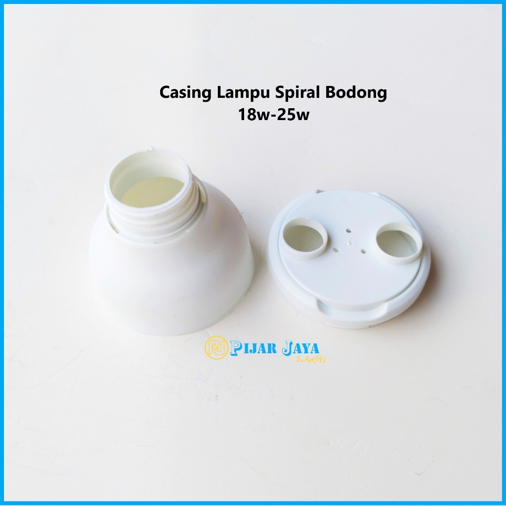 Jual Kesing Lampu Spiral 18 23 Watt Bodong Kap Kop Casing Lampu LHE ...