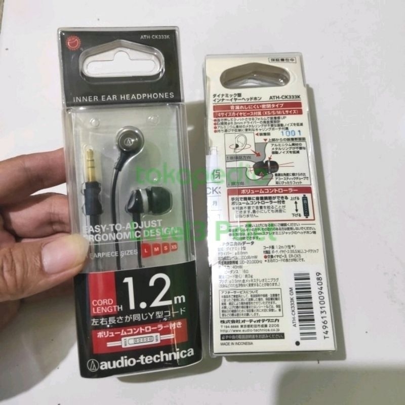 Jual Earphone AUDIO TECHNICA ATH CK333K Original 100% Headset Premium ...