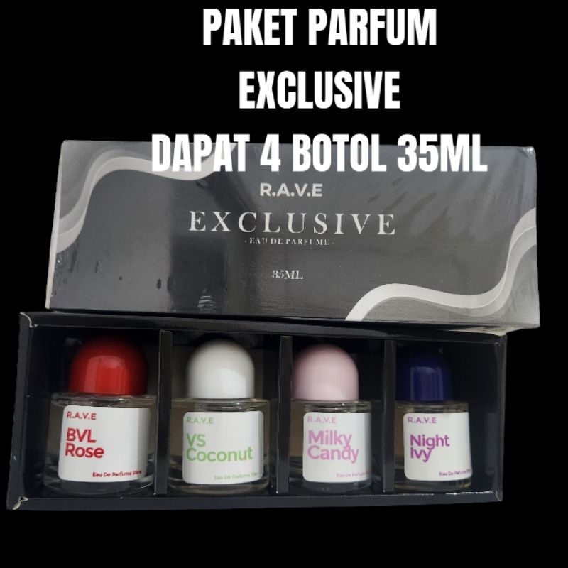Jual Paket Parfum RAVE Exclusive isi 4 Varian | Shopee Indonesia