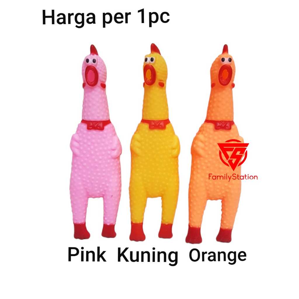 Jual Mainan ayam Karet berbunyi shrilling chicken | Shopee Indonesia