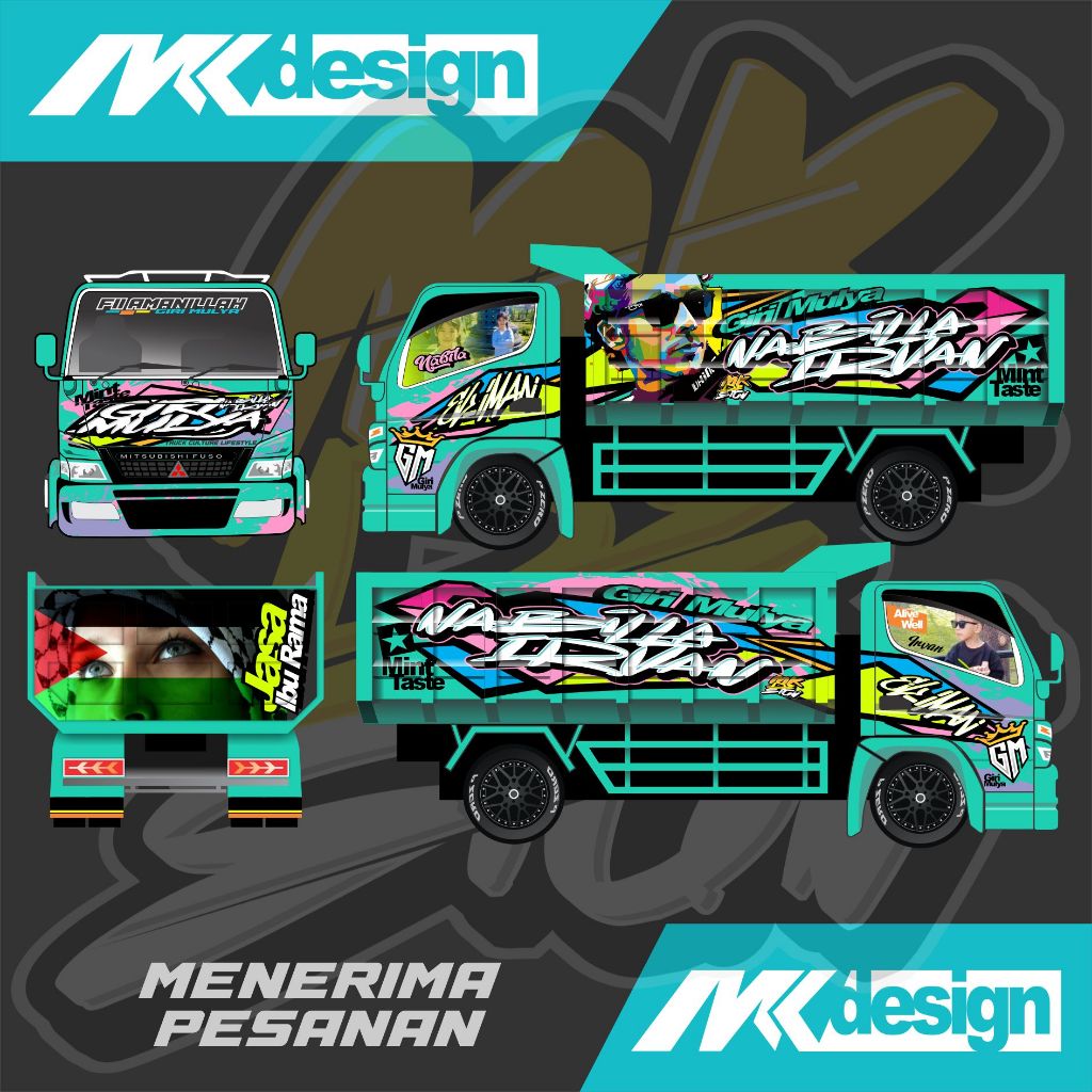 Jual Stiker Printing Decal Full Body Dump Truk Canter Elf Giga Bisa ...