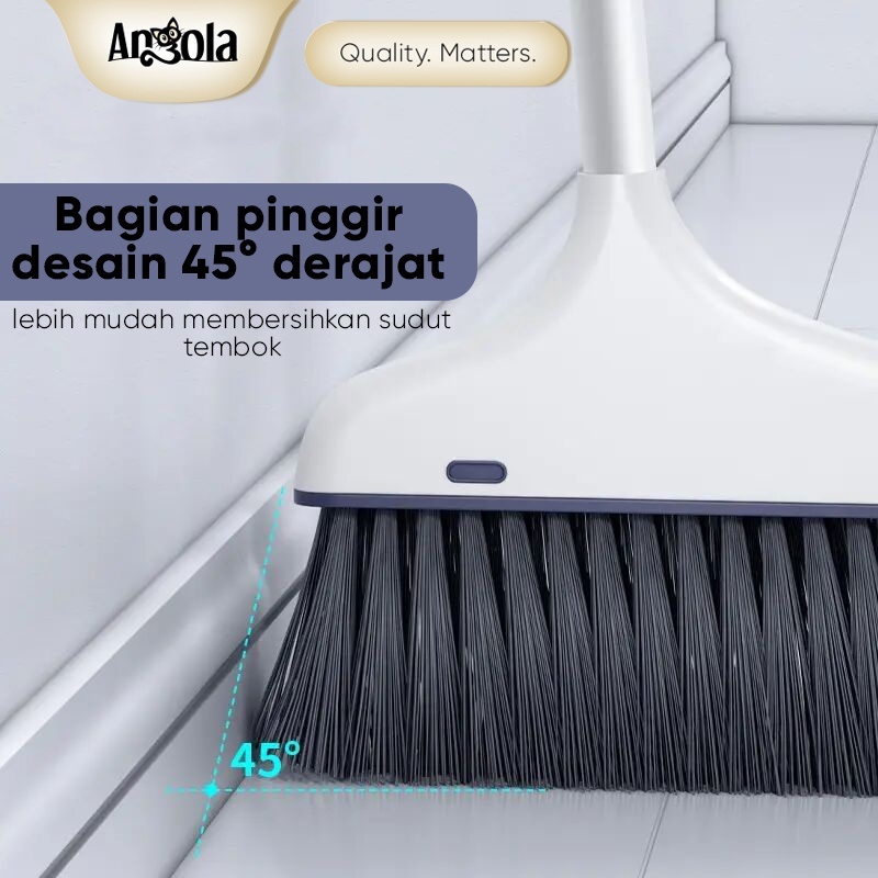 Jual [PRT 6] ANGOLA Satu Set Sapu Pengki & Sikat Dorong Toilet / Lantai ...