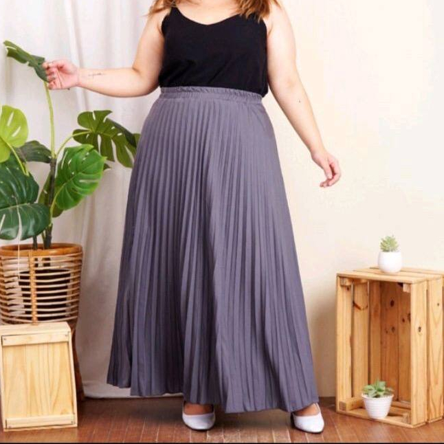 Jual Rok plisket jumbo Mayung / Rok Plisket Jumbo / Plisket Premium / Pleated Skirt/rok plisket ...