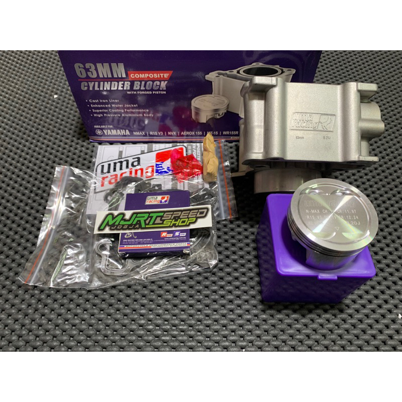 Jual BLOK UMA RACING 63MM FOR NMAX - AEROX - R15V3 - MT15 - WR155 ...