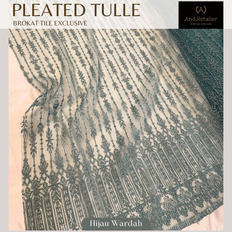 Jual Bahan Kain Brokat Exclusive Pleated Tulle Tile Plisket Etnic Sapto ...