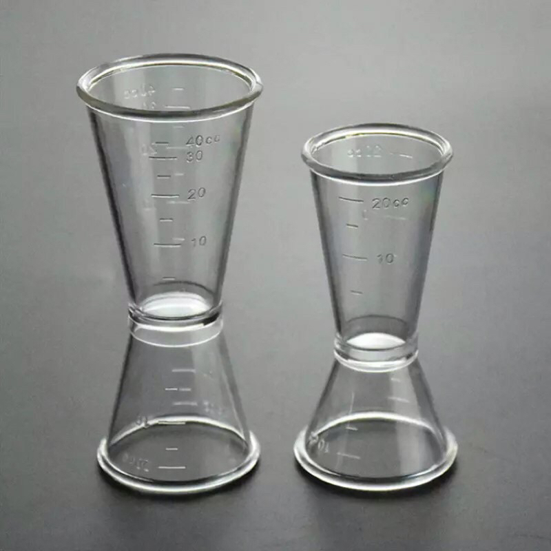 Jual Jigger Akrilik 10/20ml 20/40ml Gelas Takar Minuman Jigger Ukur ...
