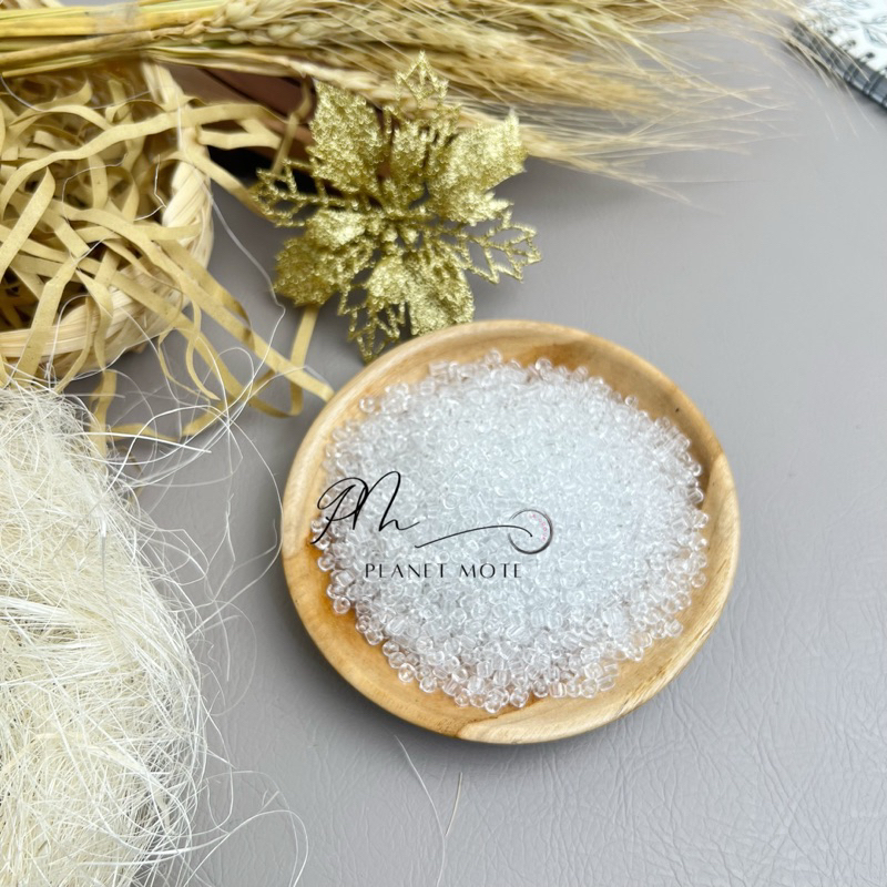 Jual Manik Manik Kaca Kristal 8/o Dan 6/o Transparant Bening (15gr ...