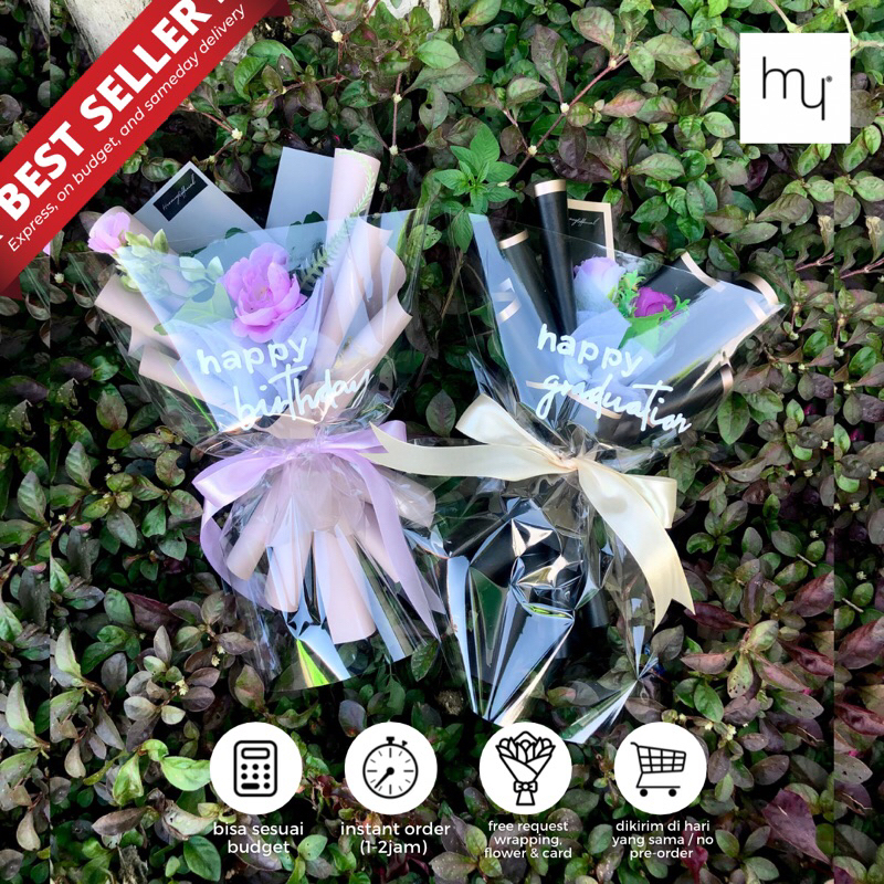 Jual HOOMEY - 2D Mini Bouquet Artificial Flowers | Buket Bunga Mini ...