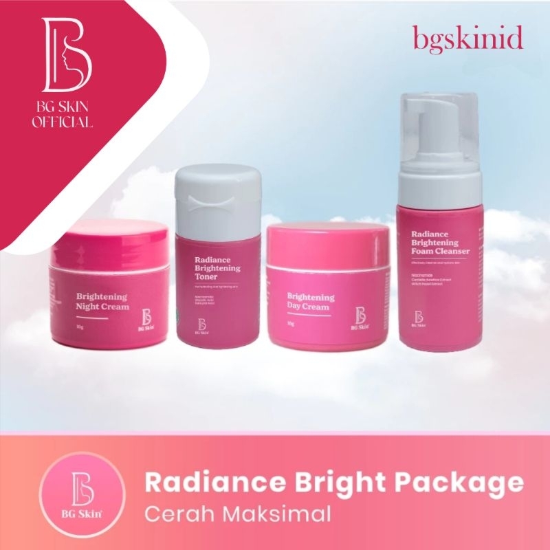 Jual BG SKIN PAKET RADIANCE BRIGHT ORIGINAL | BG BEAUTY GLOW SKINCARE ...
