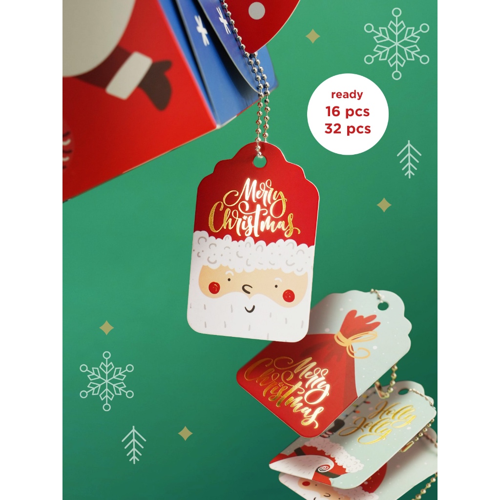 Jual Hang Tag Natal/ Hangtag Natal Premium Foil Gold | Shopee Indonesia