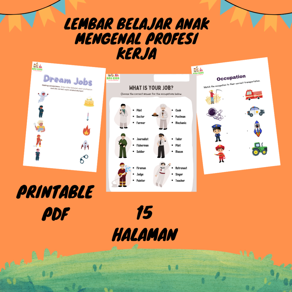 Jual LEMBAR BELAJAR ANAK MENGENAL PROFESI PEKERJAAN | Shopee Indonesia