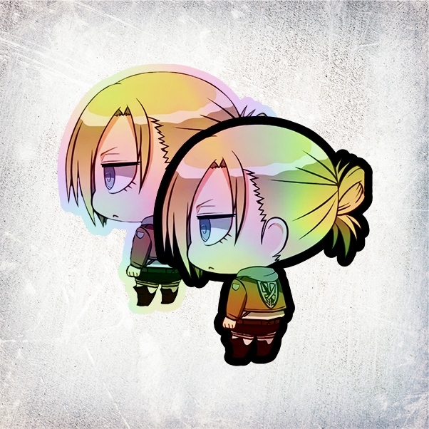 Jual STICKER HOLOGRAM ANIME CHIBI ANNIE LEONHART ATTACK ON TITAN ...