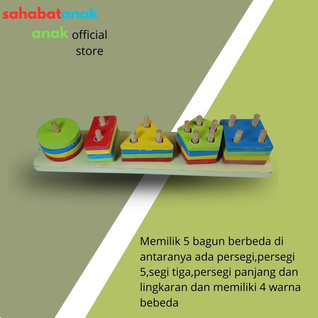 Jual mainan edukasi anak mengenal bentuk dan warna isi 5 | Shopee Indonesia