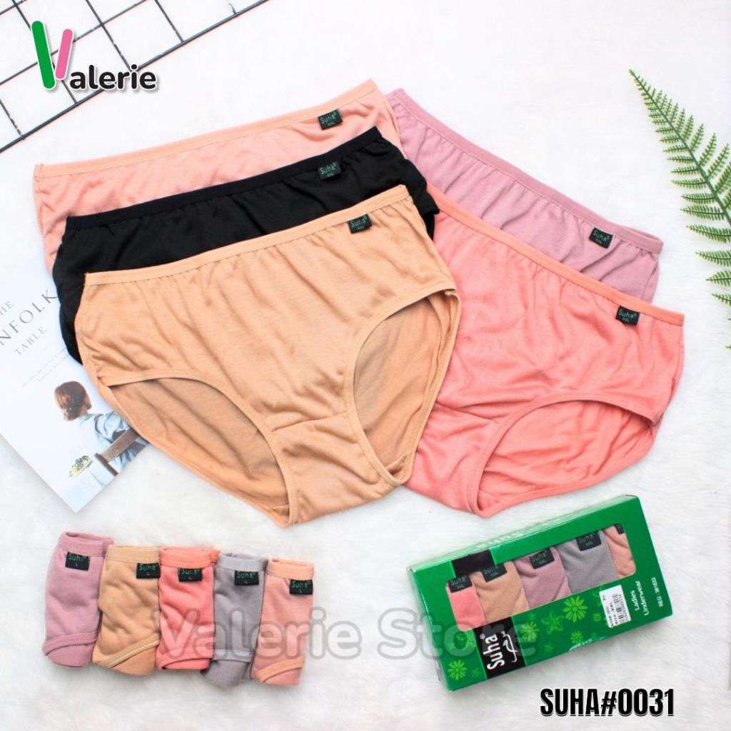 Jual (5 Pcs) CELANA DALAM WANITA PREMIUM SUHA BOX CD PEREMPUAN BASIC POLOS | Shopee Indonesia