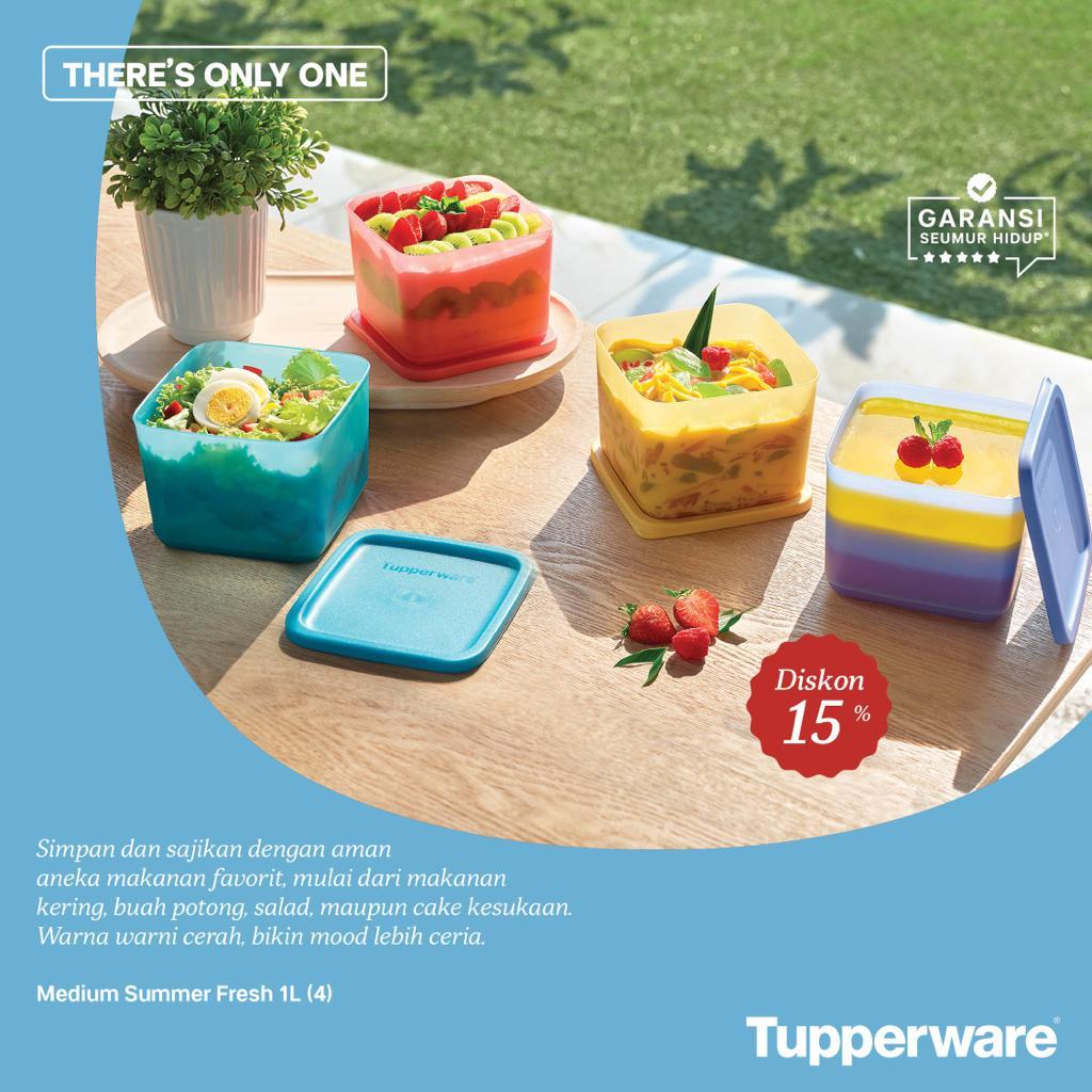 Jual PROMO Tupperware Medium Tropical Fiesta MEDIUM SUMMER | Shopee ...