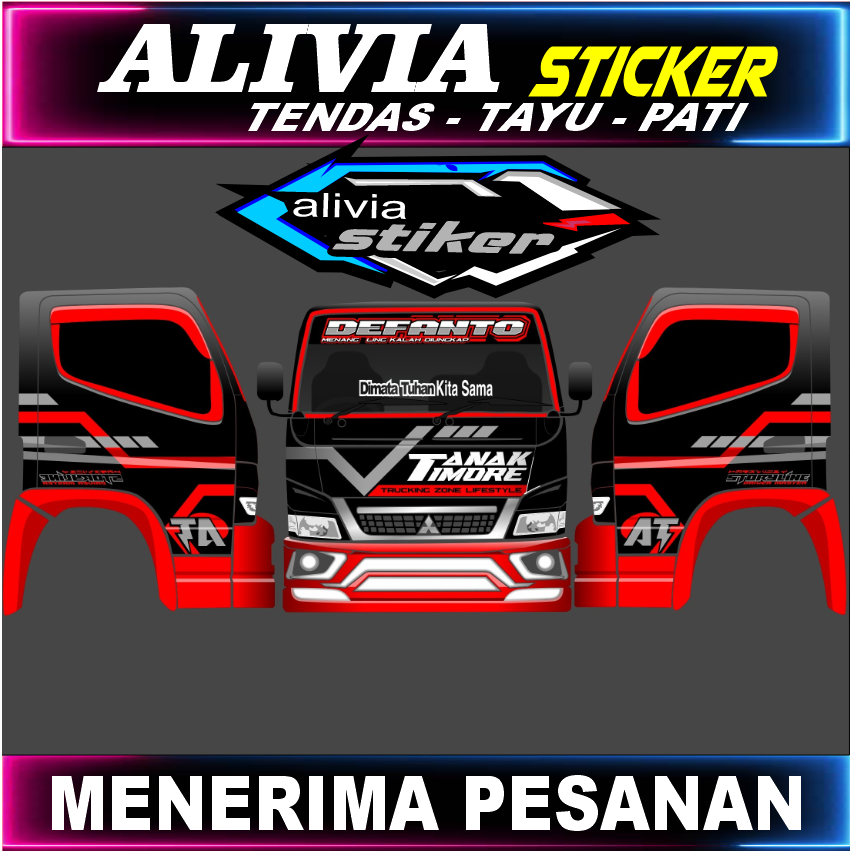 Jual Stiker Decal Full kabin Depan Truck canter 125 - Bisa Custom ...