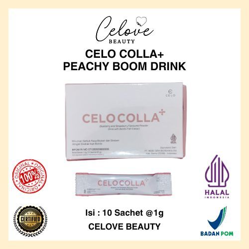 Jual ( READY STOCK ) CELO COLLA+ PEACHY POWDER DRINK BPOM || CELOVE ...