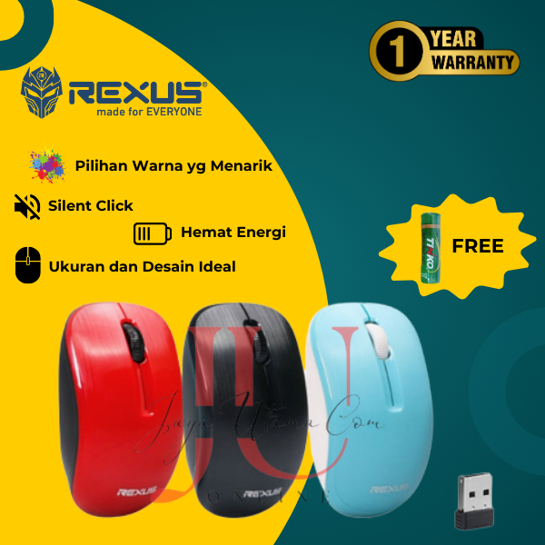 Jual Rexus Mouse Wireless Office Q10 Silent Click Original | Shopee ...