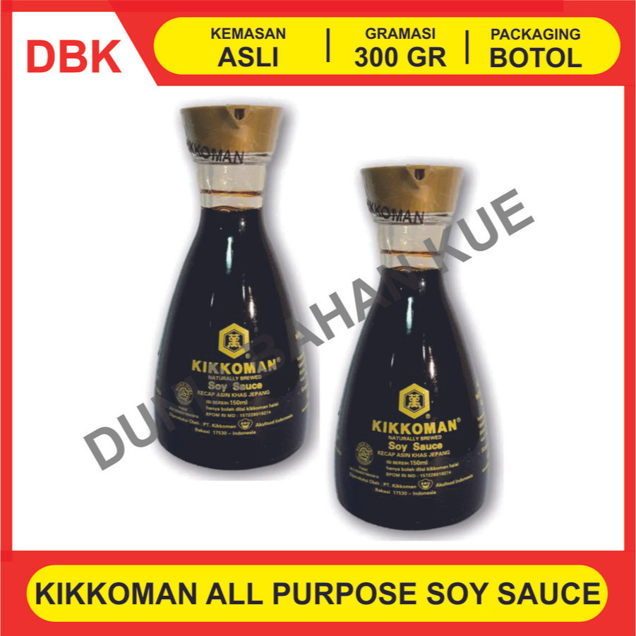 Jual KIKKOMAN ALL PURPOSE SOY SAUCE SHOYU / KECAP ASIN 150 ML - 1 DUS ...