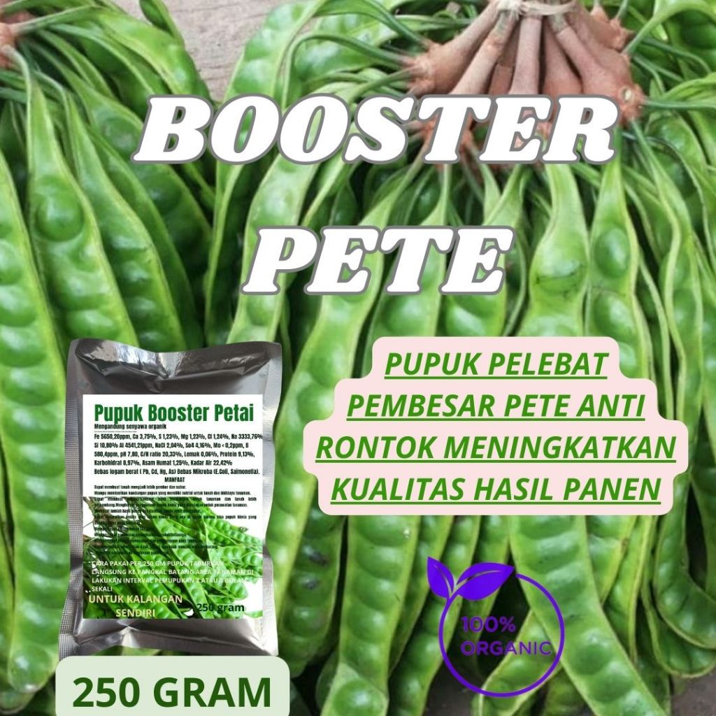 Jual TFI Pupuk Booster Pete 250 GR / Pelebat Buah dan Anti Rontok /Pupuk Pete Agar Cepat Berbuah ...