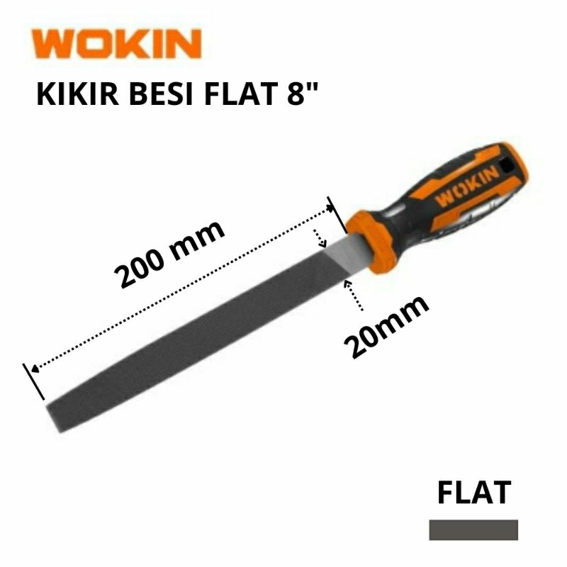 Jual Kikir Besi Flat Datar / Gepeng / Plat 8 Inch Gagang Fiber | Shopee Indonesia