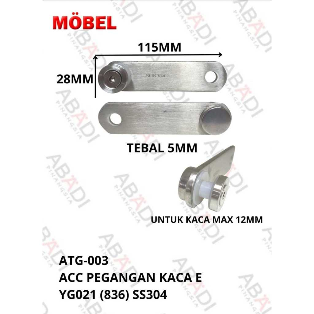 Jual Pegangan Dudukan Railing Tangga Kaca Single Engkel Double | Shopee ...