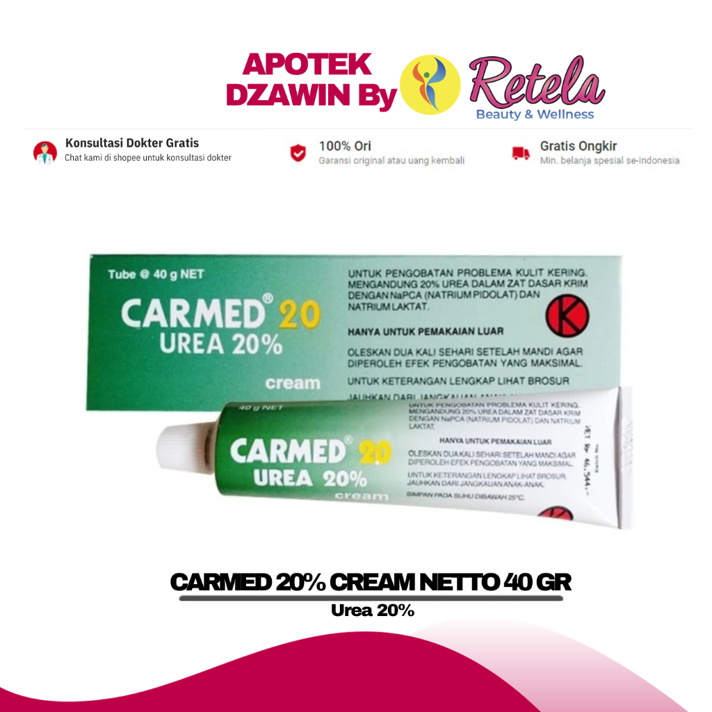 Jual CARMED 20% CREAM 40GR ( Urea 20% ) | Shopee Indonesia