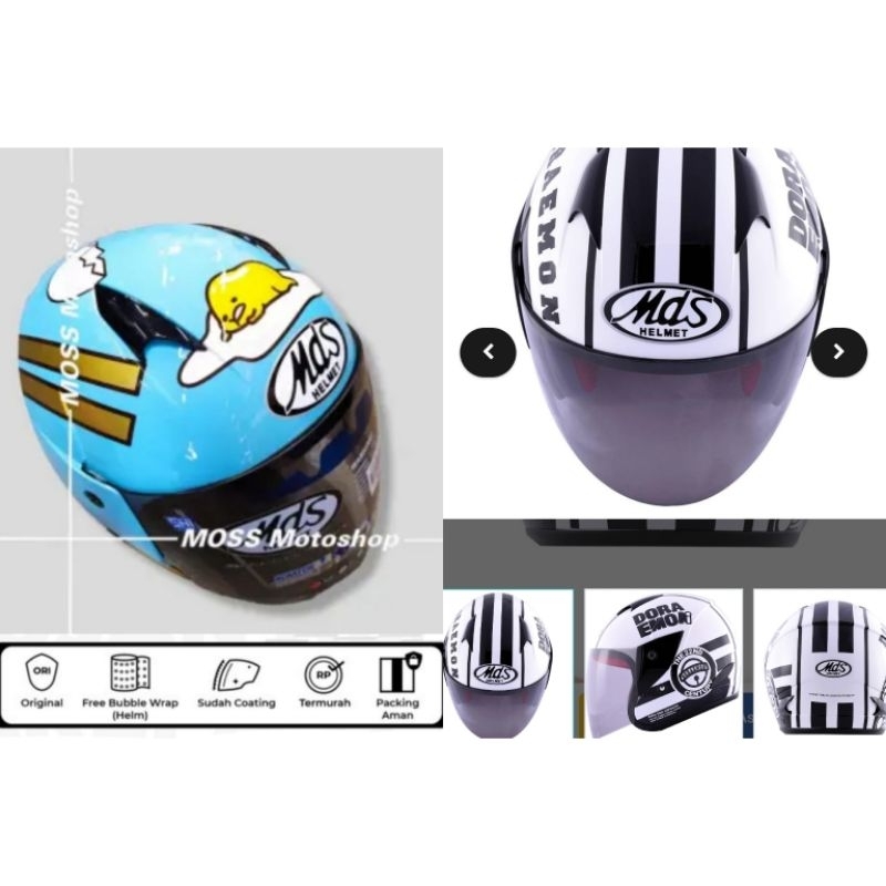 Jual Helm MDS Sport Junior Karakter Doraemon Century Hitam - Gudetama ...