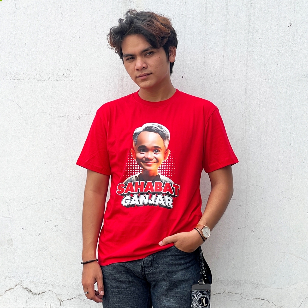 Jual Kaos Viral Desain Ganjar Free Sticker!!! | Shopee Indonesia