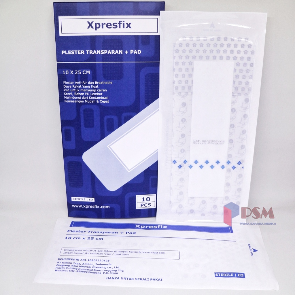 Jual Xpresfix 10x25cm Plester Luka Operasi SC Anti Air Transparan+Pad ...