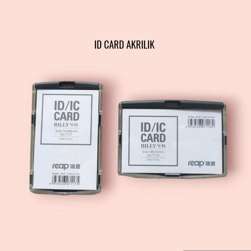 Jual Tempat Id Card Akrilik Potrait Holder Id Card Acrylic Vertikal ...