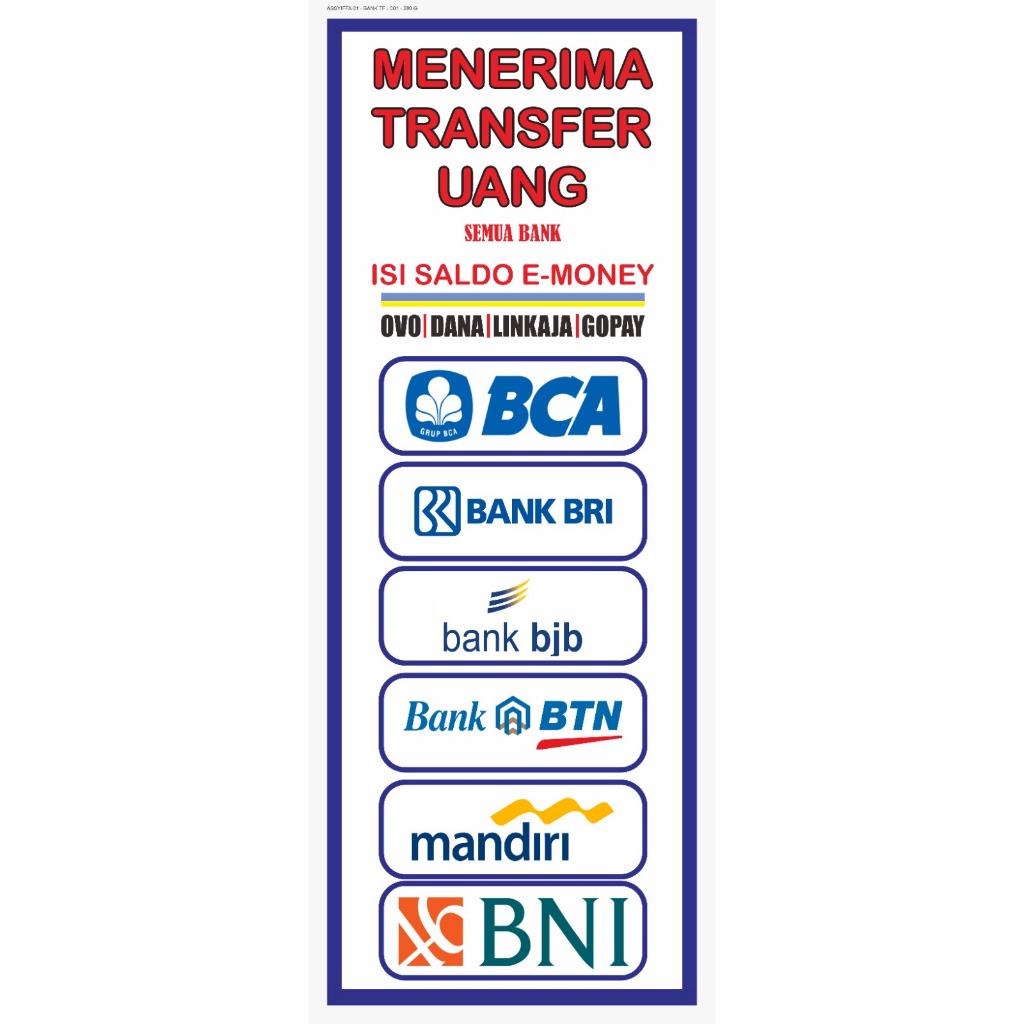 Jual Spanduk Banner transfer uang bank | Shopee Indonesia