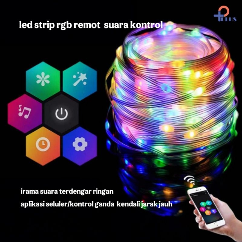 Jual [Pplus]Lampu Led Strip Running RGB 10m & 5m Smart App Bluetooth ...