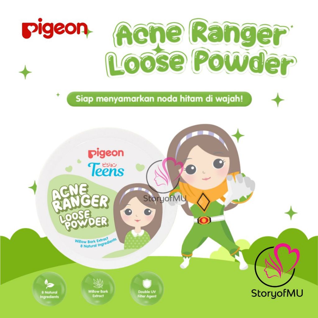 Jual PIGEON Teen's Acne Ranger Loose Powder 12gr - Bedak Tabur | Shopee ...