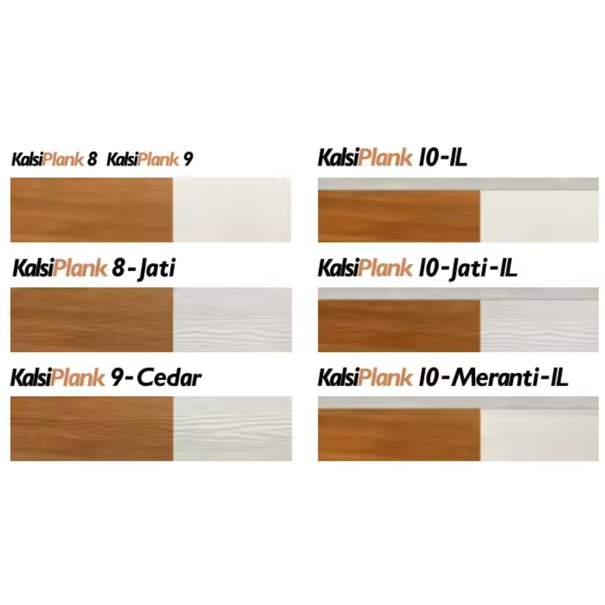 Jual KALSIPLANK 8 jati / LISTPLANK / KALSI motif jati tebal 8mm panjang ...