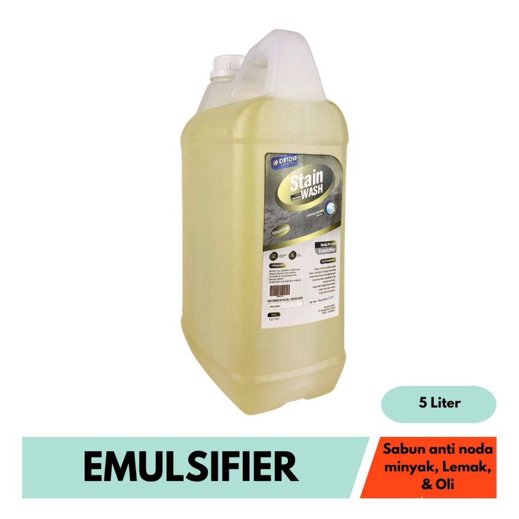 Jual EMULSIFIER Emulsi Sabun Anti Noda Minyak Lemak Oli 5 Liter kargo ...