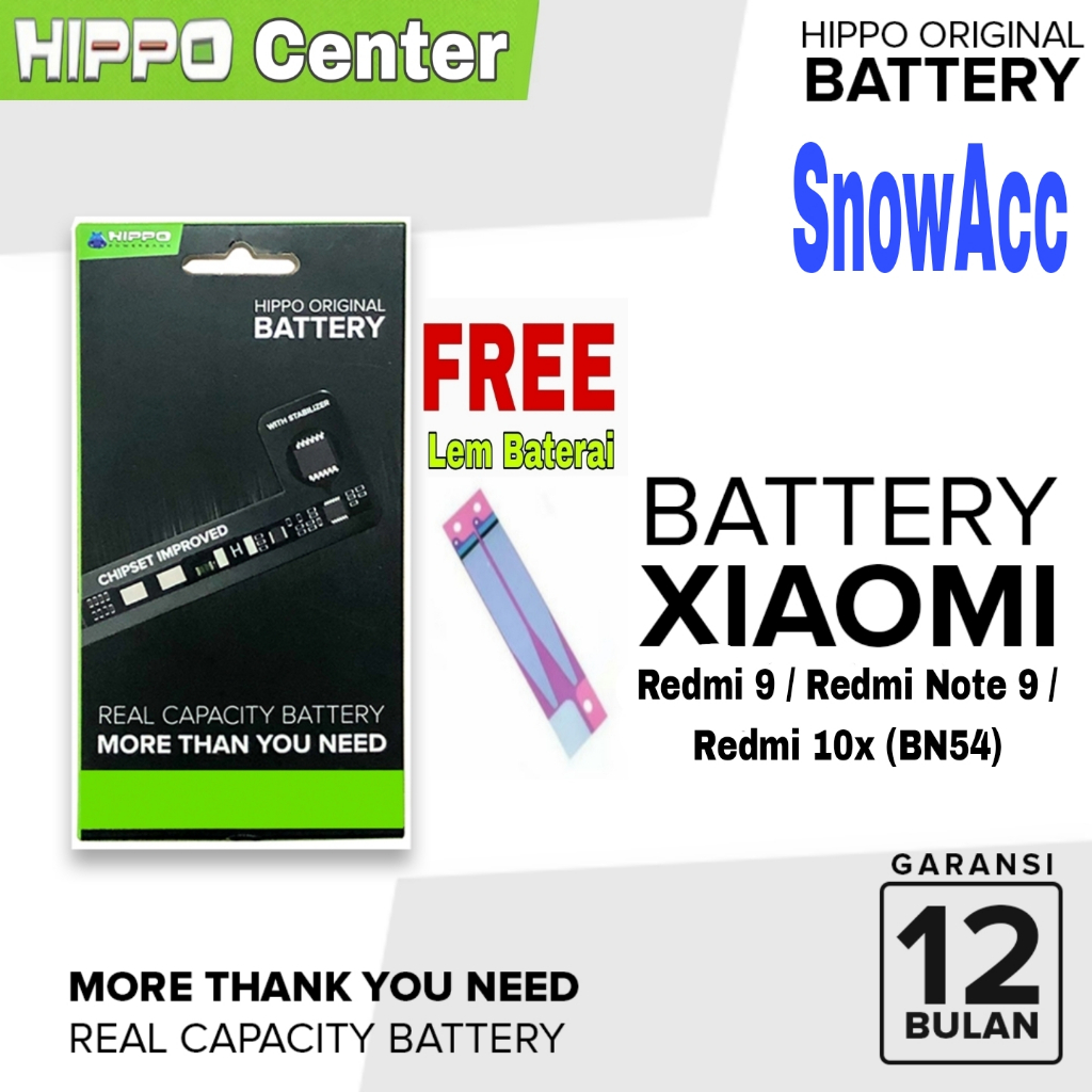 Jual HIPPO BATERAI XIAOMI REDMI 9 / Redmi Note 9 / Redmi 10x Baterai ...