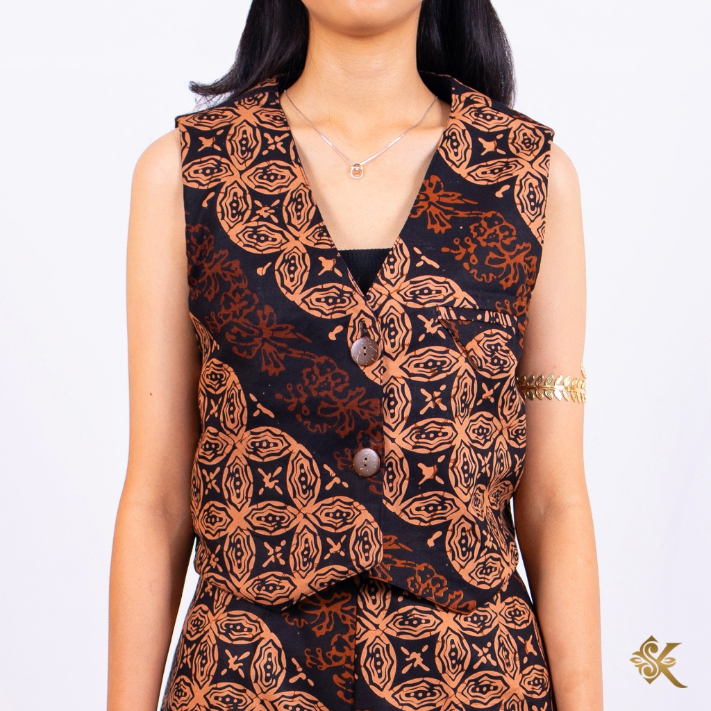 Jual Rompi Batik Premium / Vest Rompi Atasan Batik Wanita / Outfit ...