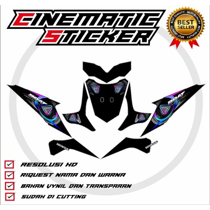 Jual sticker striping Honda beat gen 1 variasi transparan boleh riquest ...