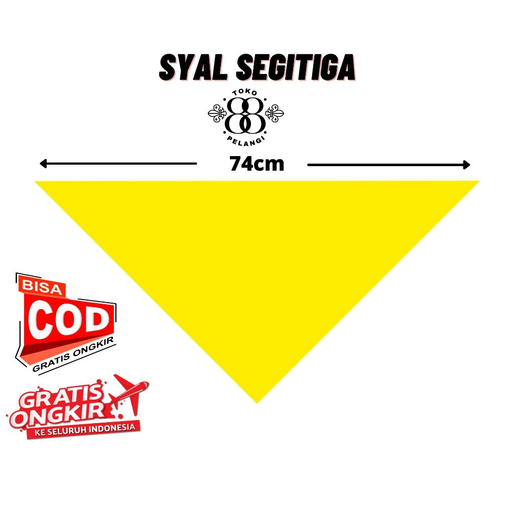 Jual Slayer Kuning Segitiga Polos Syal Kuning | Shopee Indonesia