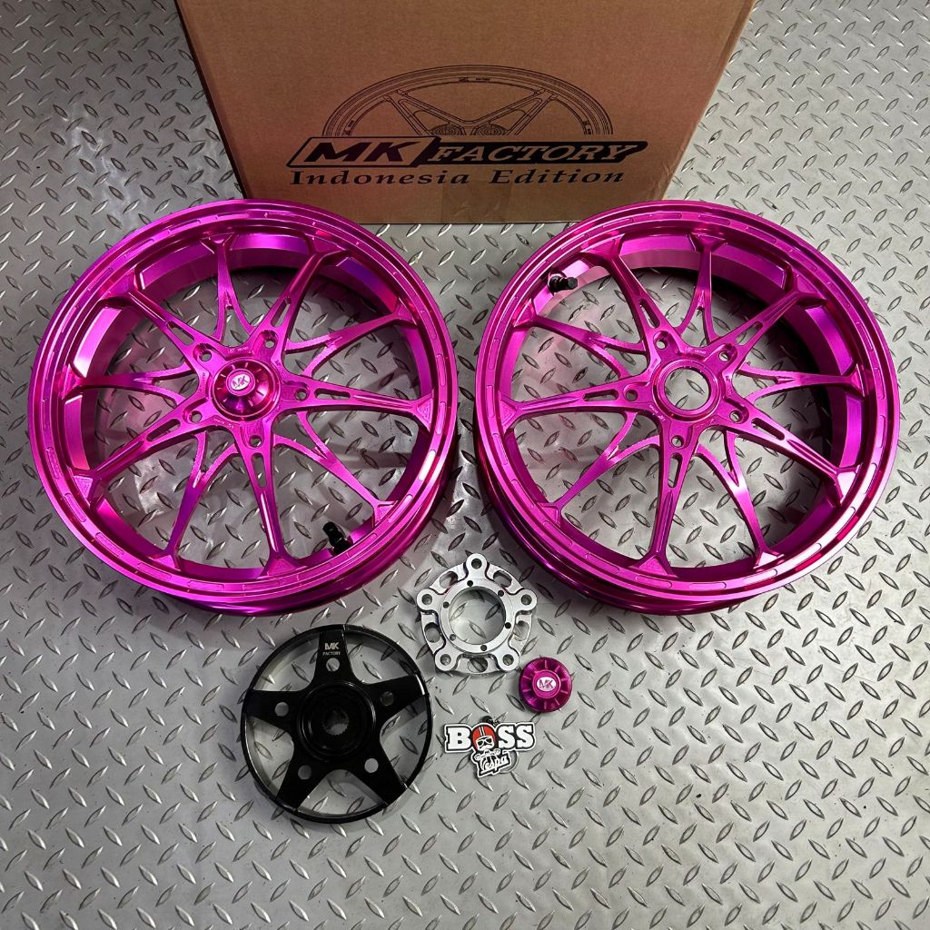 Jual Velg MK Factory MK10 Pink 12" Front&Rear Vespa Sprint Prima GTS ...